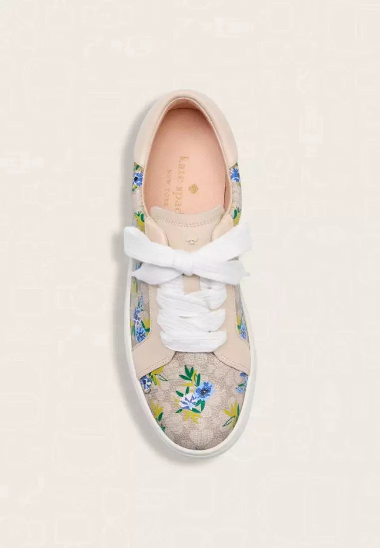Jual Kate Spade Kate Spade Erin Spade Flower Sneaker Dark Mushroom ...