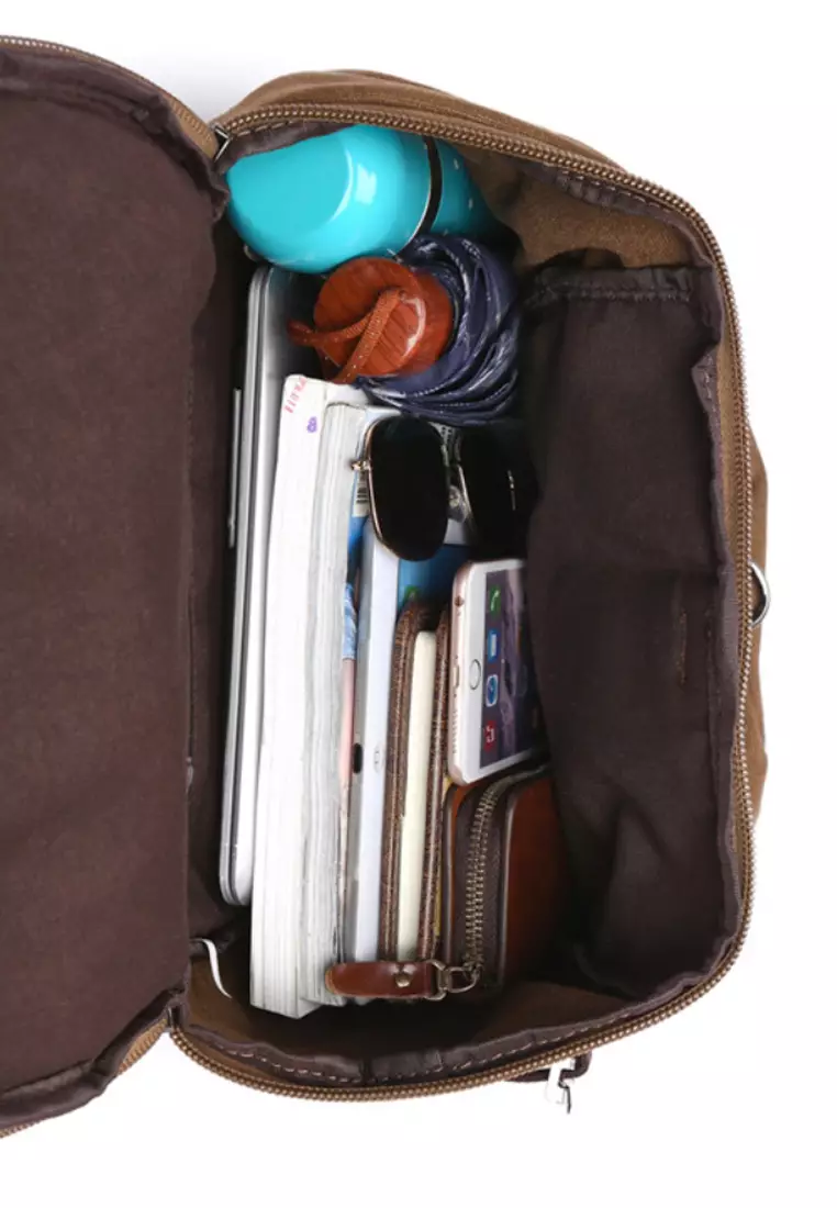 Buy ZITIQUE Brand New Canvas Cylinder Backpack 2025 Online | ZALORA