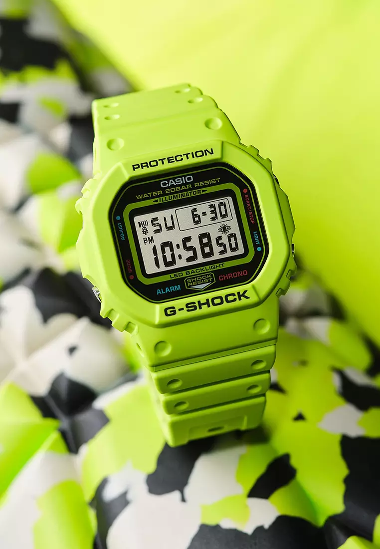 Buy G-Shock Men Digital Watch DW-5600EP-9 Green Resin Strap 2025 Online ...
