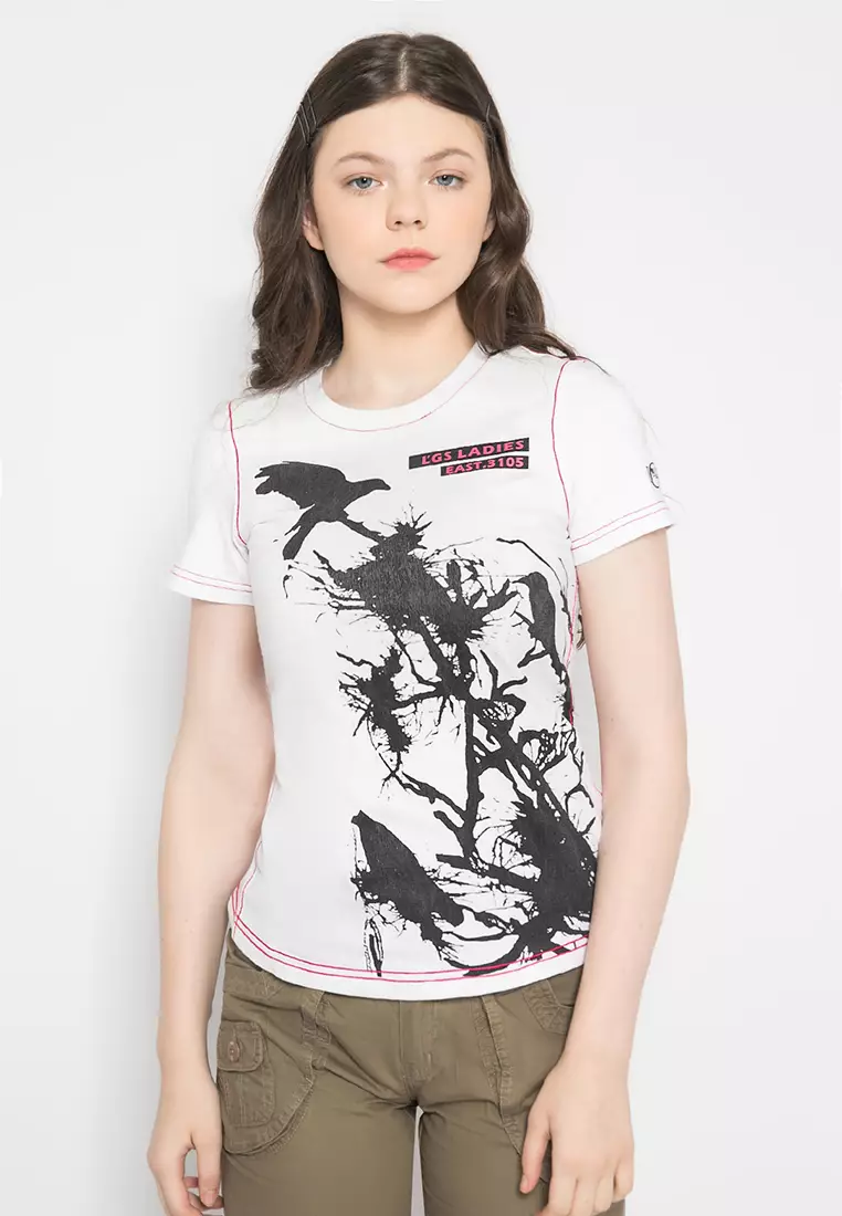 Jual LGS LGS - Kaos Casual Wanita - Lengan Pendek - Basic Putih ...