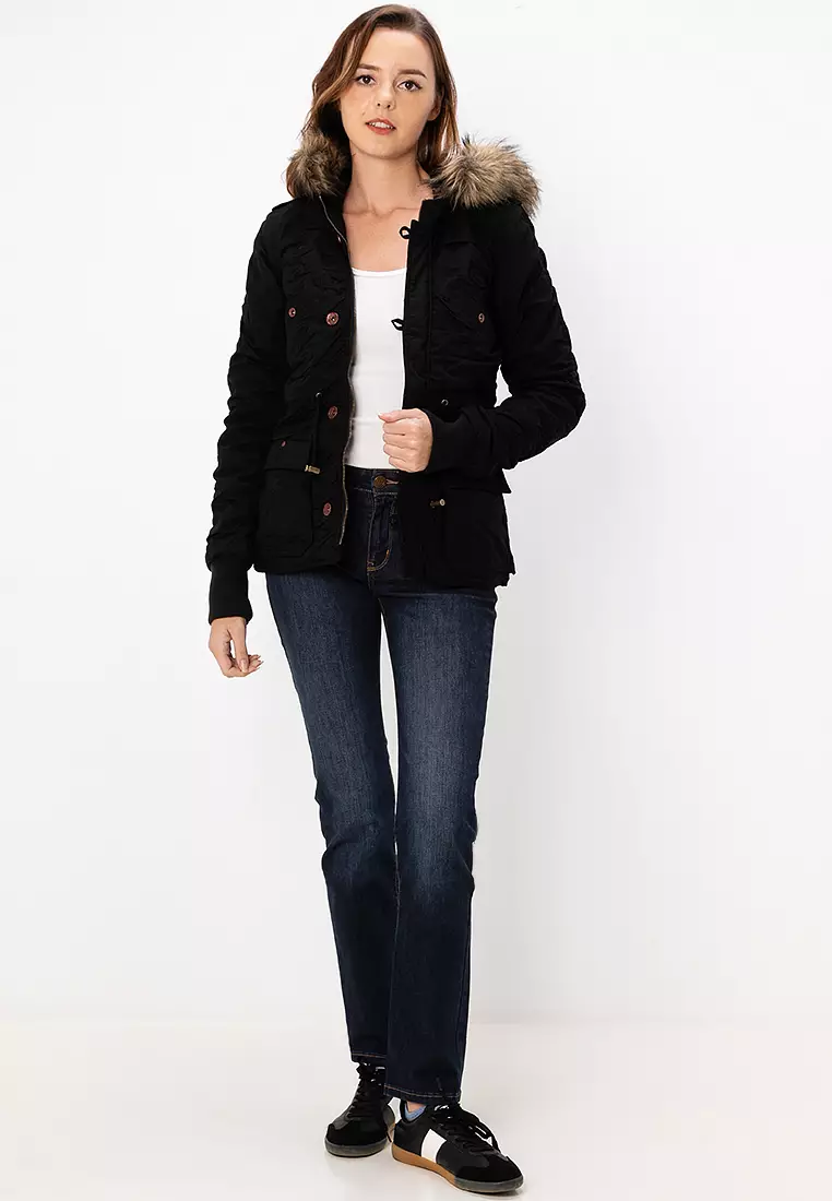 Buy Lois LJK LADIES PARKA WITH FUR-TRIMMED HOOD(CROPPED) 2025 Online ...