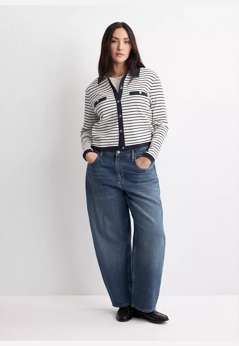 Buy Mango Striped Cardigan With Jewel Buttons Online | ZALORA Malaysia