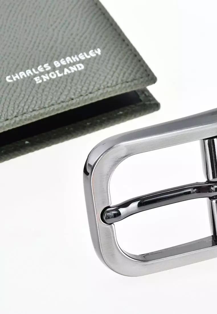 Buy Charles Berkeley Tumbled Leather Bifold Wallet & Pearl Gun Buckle ...