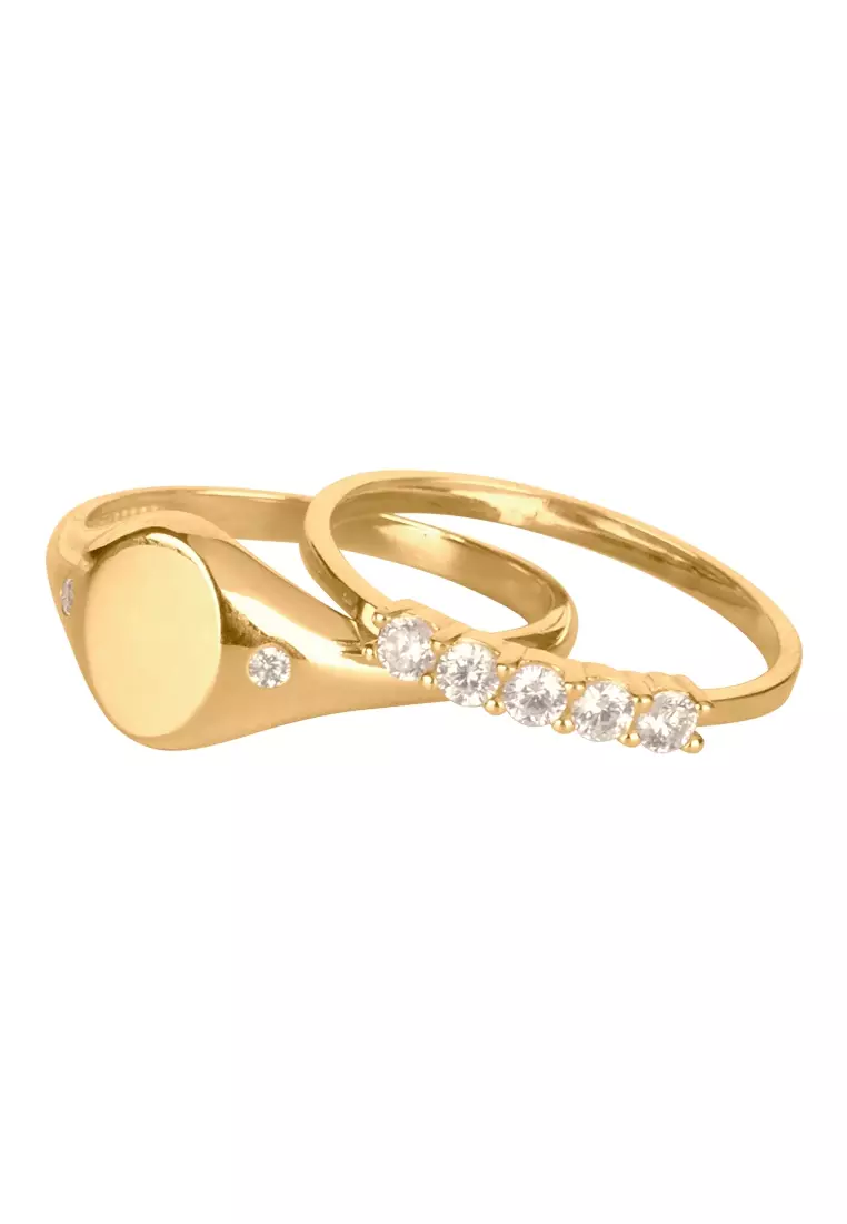 Buy Foundry Bold Line Stacker Ring 14k Gold 2025 Online | ZALORA Philippines
