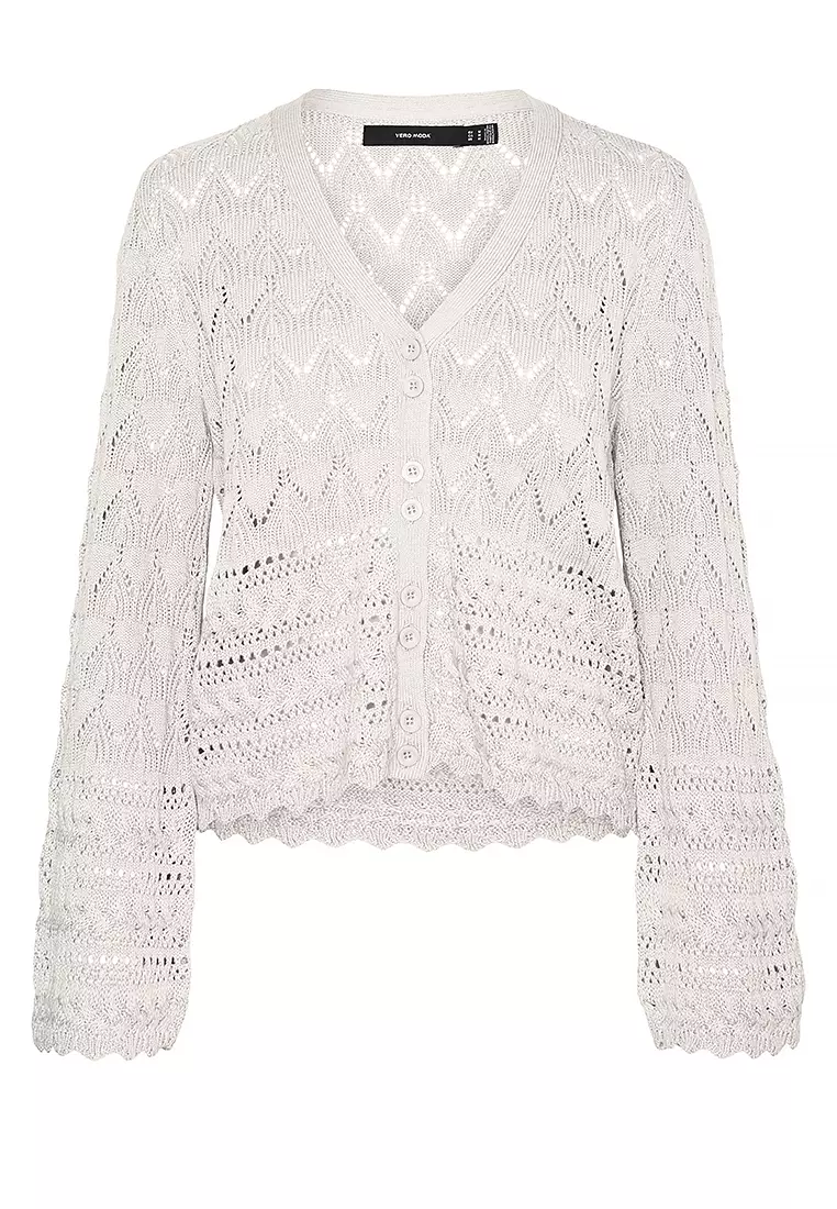 Buy Vero Moda Lua V-Neck Cropped Cardigan Online | ZALORA Malaysia