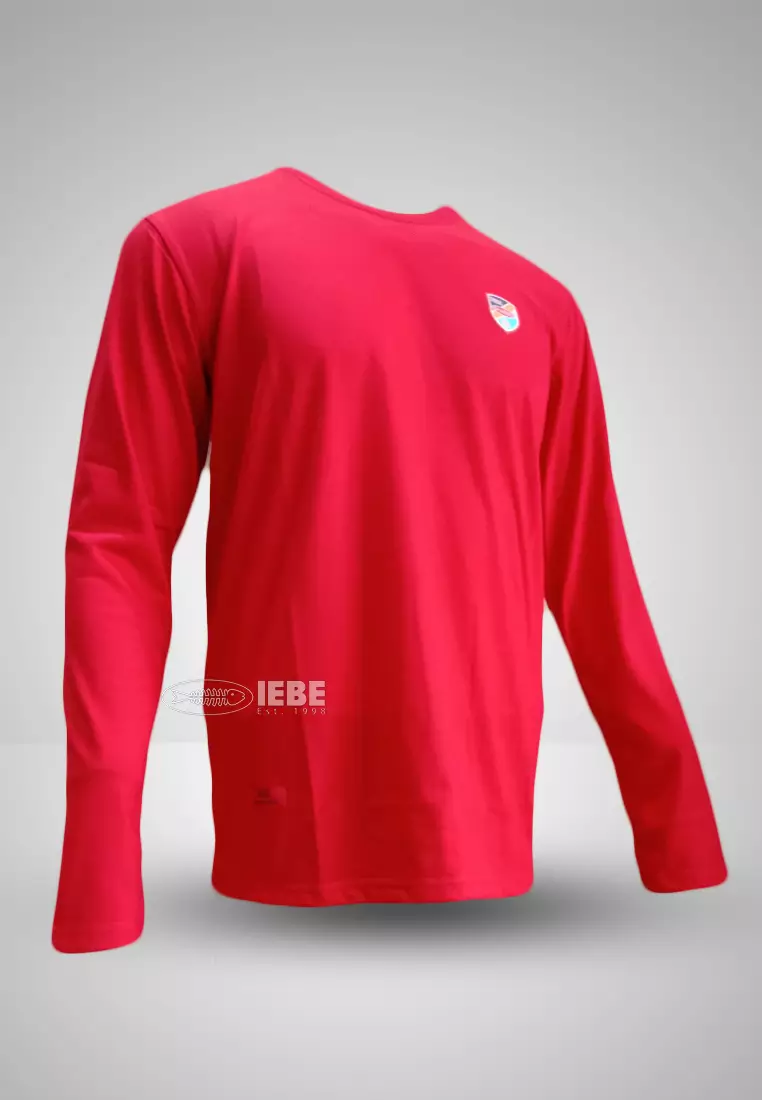 Jual IEBE Kaos Pria Lengan Panjang Casual IEBE B1HK2037RED Original ...