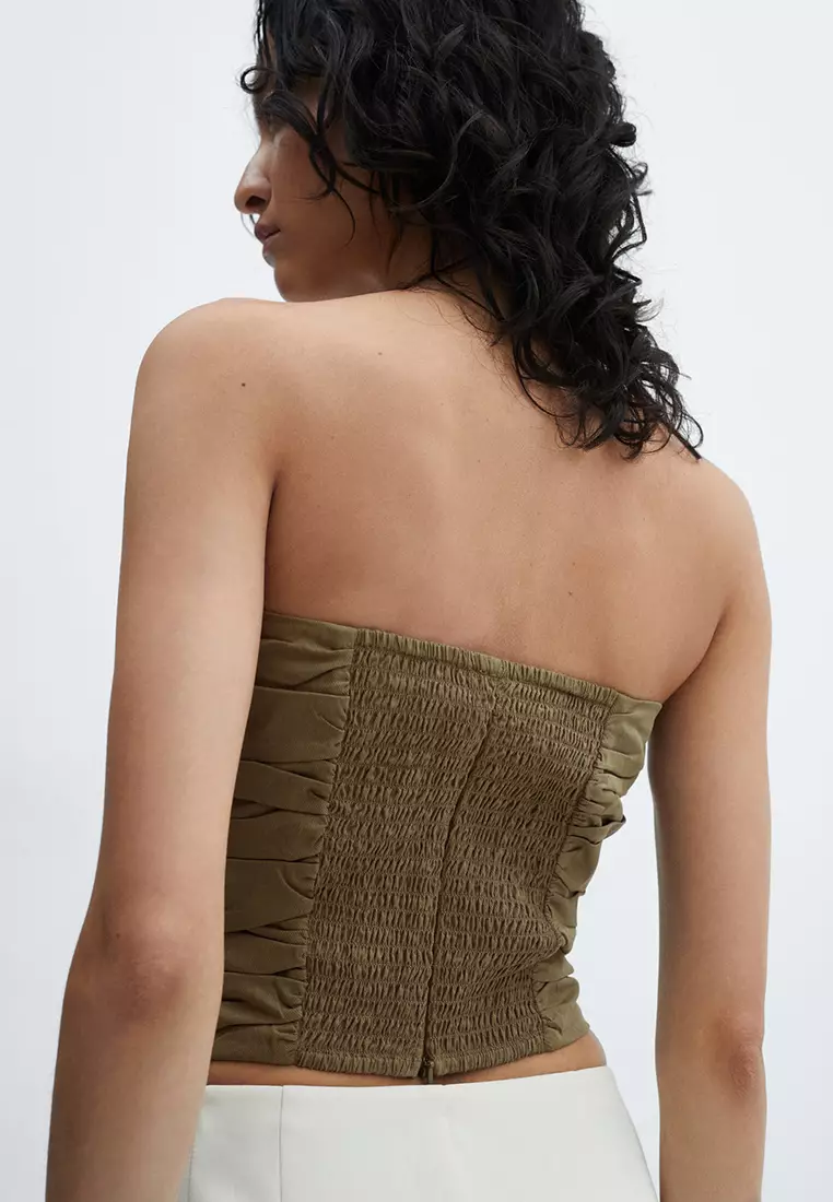 Jual Mango Draped Crop Top Original 2025 | ZALORA Indonesia