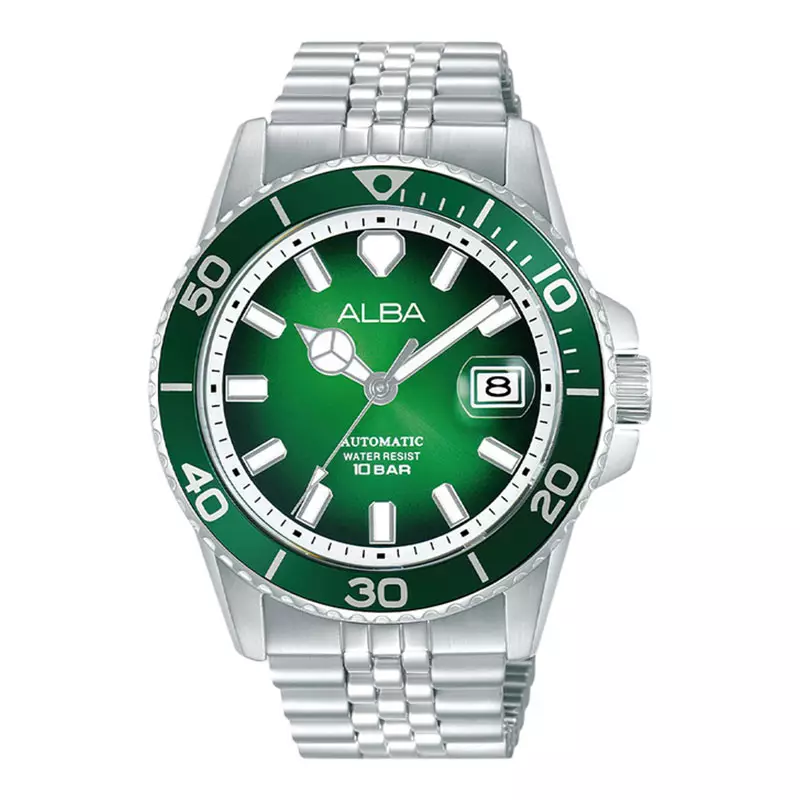 Jual Alba Jam Tangan Pria Alba Mechanical AU4053X1 Automatic Men Green ...