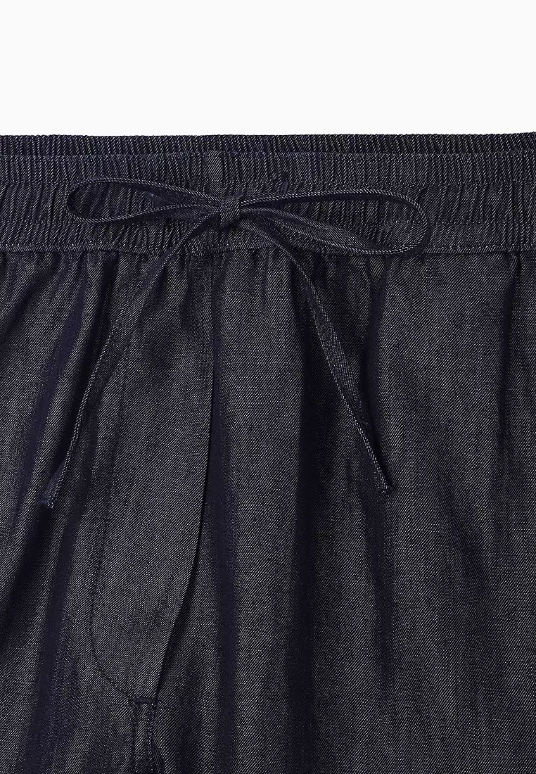 Buy COS Drawstring Denim Shorts 2024 Online | ZALORA Singapore