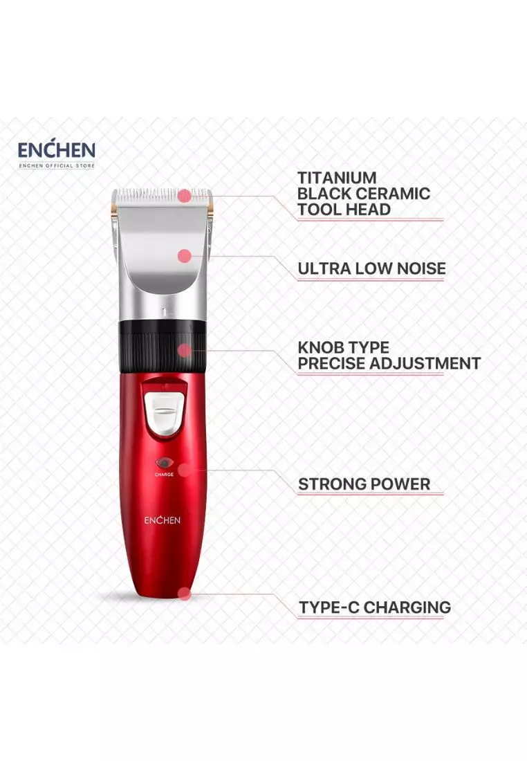 Buy Enchen Enchen Sharp R Red Hunter Hair Clipper Set Hair Trimmer ...