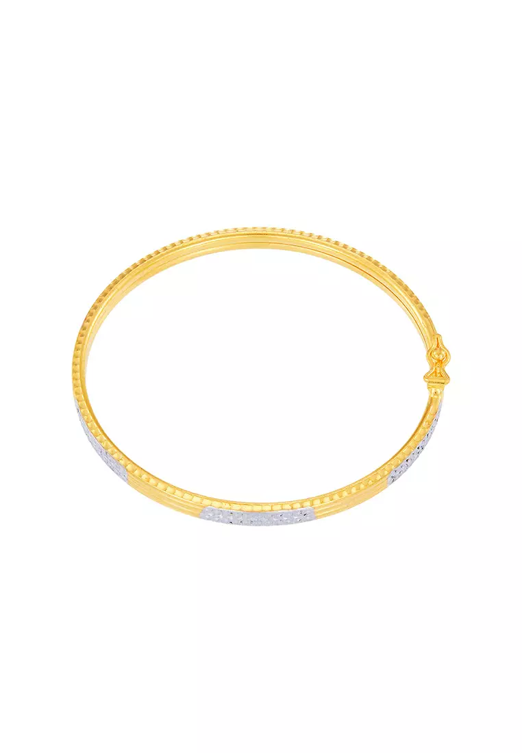 Buy HABIB HABIB 916/22K Yellow and White Gold Bangle SCBG010823 Online ...