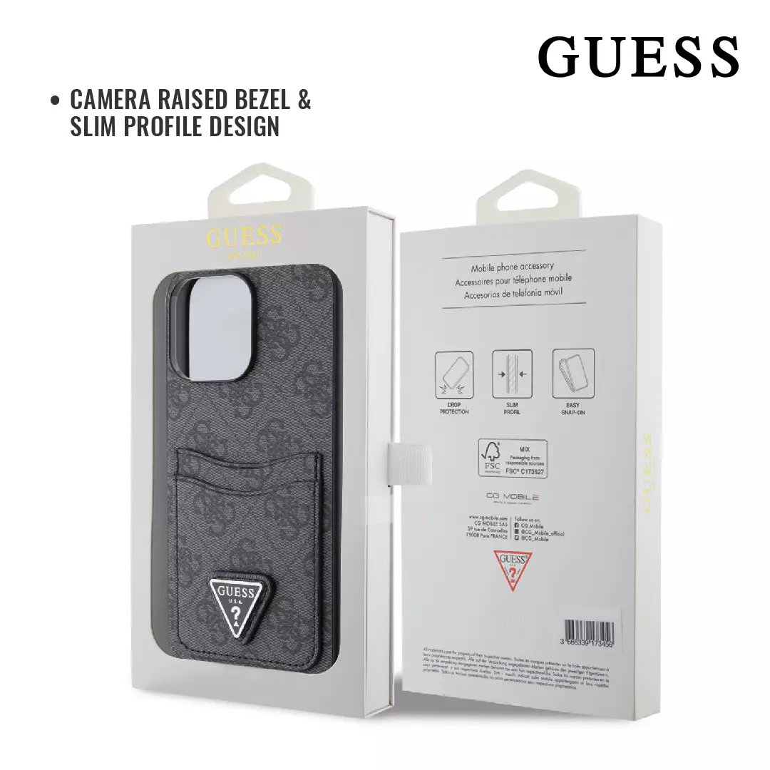 Jual Guess Case iPhone 15 Pro Max GUESS 4G Double Card Triangle - Pink ...