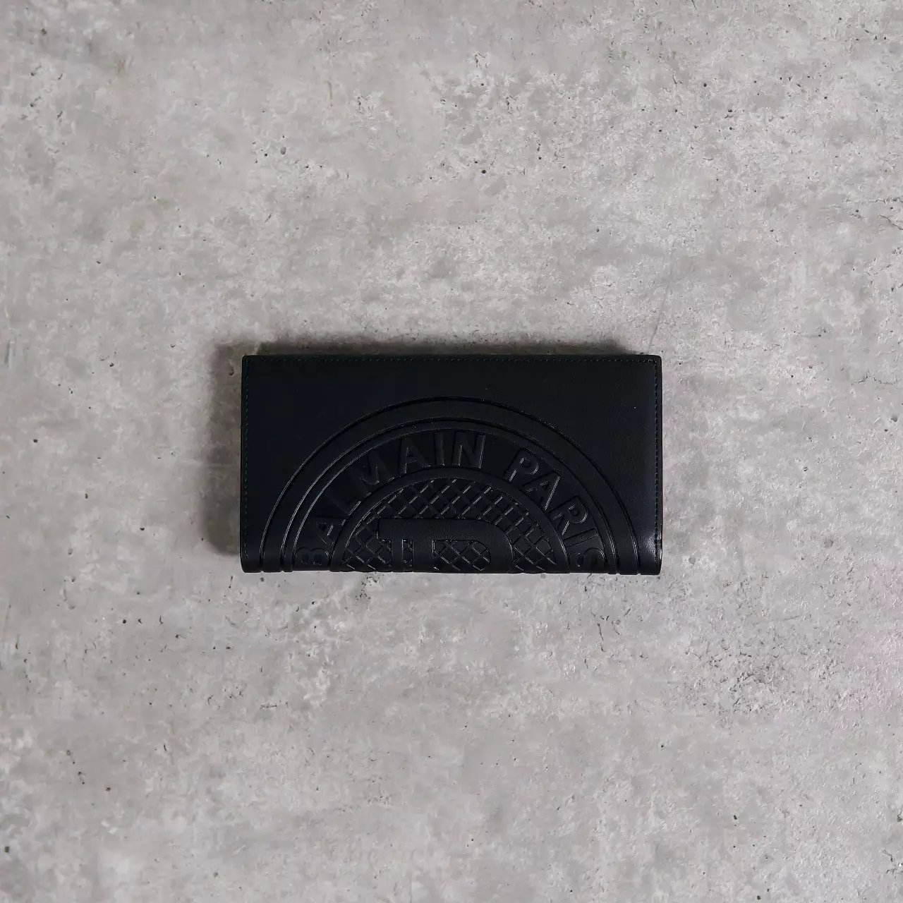Jual Balmain Dompet BALMAIN B EMBOSSED LEATHER BLACK LONG WALLET 100% ...