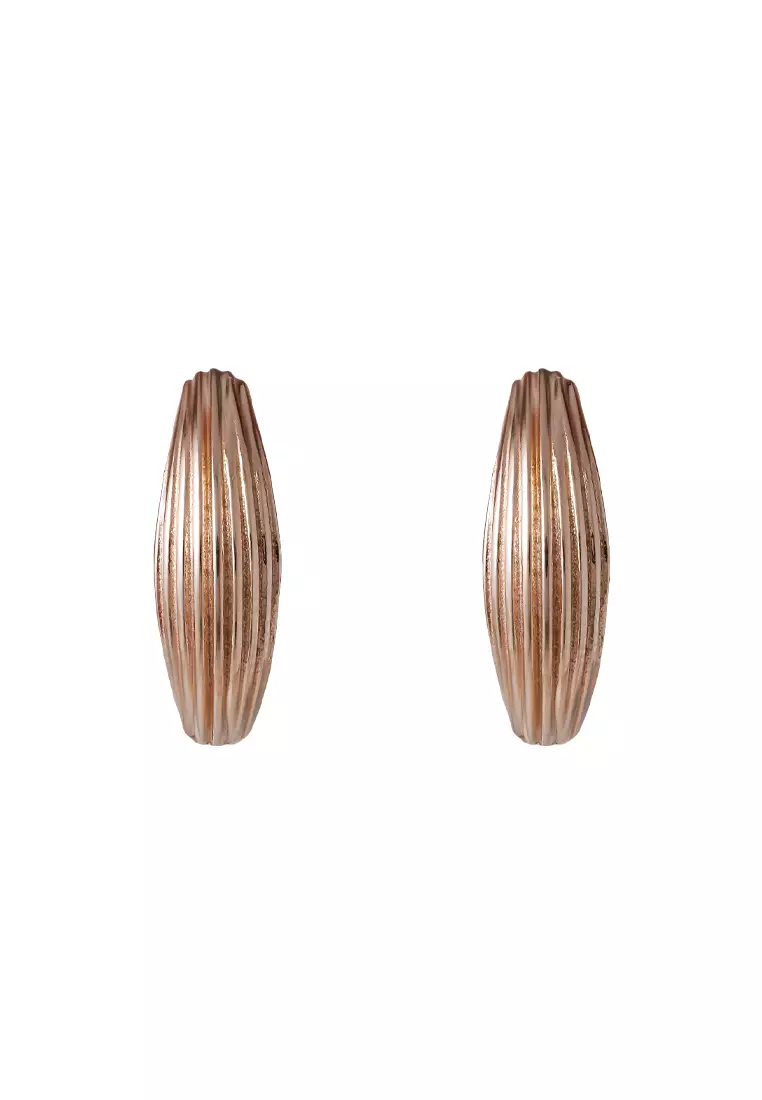 Buy TOMEI TOMEI Hoop Earrings, Rose Gold 585 Online | ZALORA Malaysia