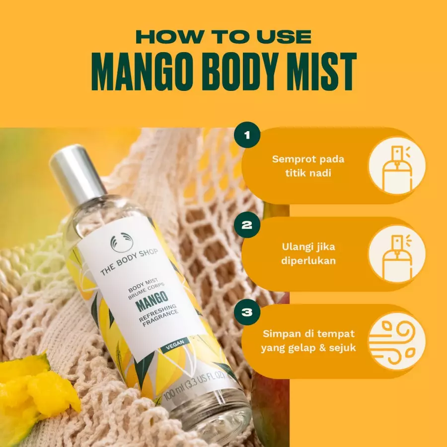Jual The Body Shop Mango Body Mist 100Ml Original 2025 | ZALORA Indonesia