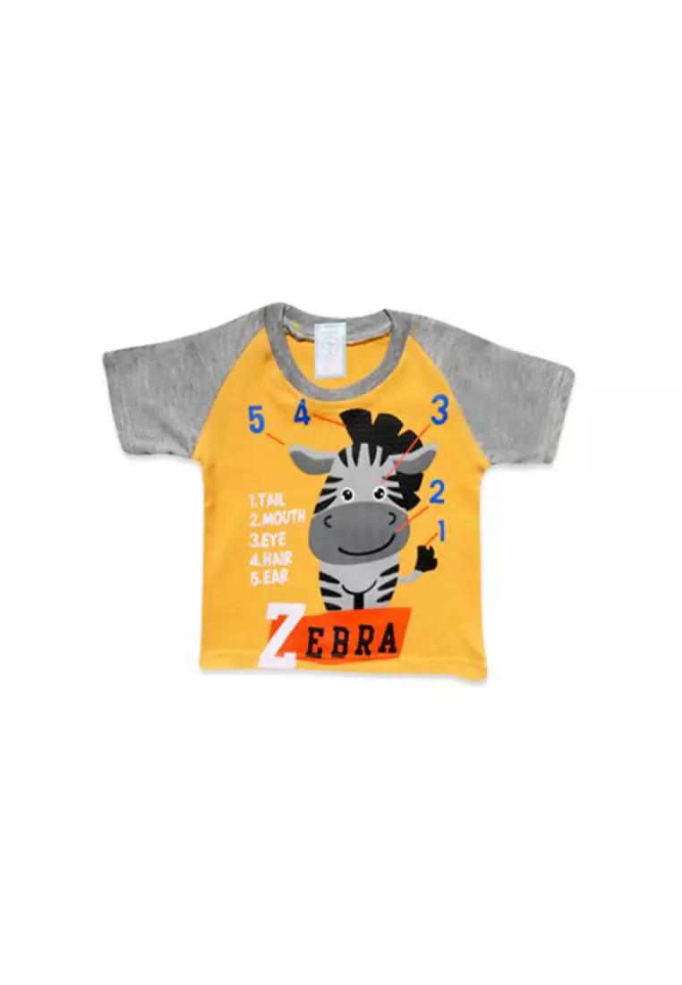 Jual WAKAKIDS Skabe Pakaian Bayi Anak Laki Laki Baju Atasan Oblong Lengan Pendek Motif Zebra ...