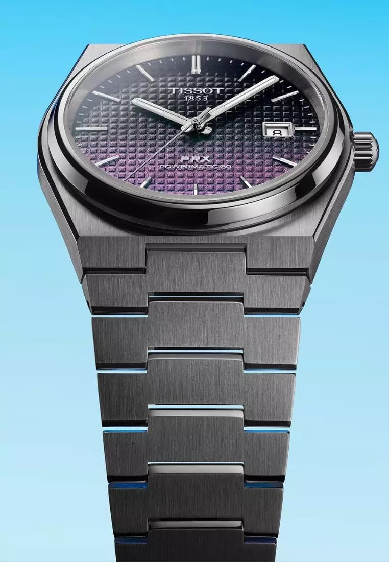 Buy TISSOT Tissot PRX Powermatic 80 40mm Gradient Black Chameleon Dial ...