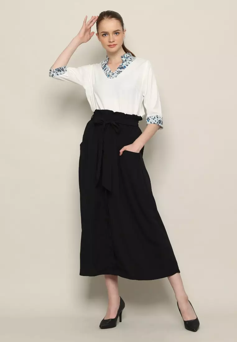 Jual FAME FAME - Rok Flowy Wanita Panjang Hitam - 9310110 Original 2024 ...