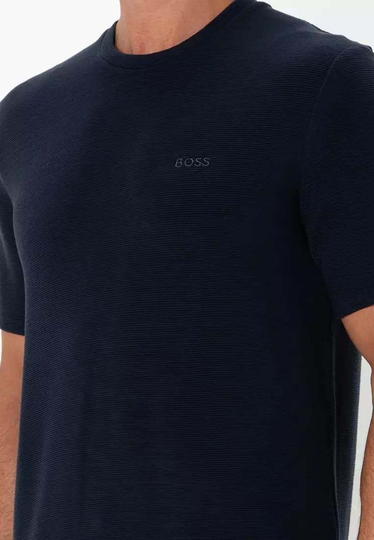 Jual BOSS Rib T-Shirt - BOSS Business Original 2025 | ZALORA Indonesia