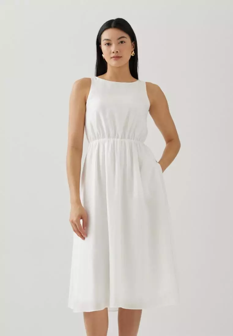Jual Love, Bonito Salome Elastic Reversible Flare Midi Dress Original ...