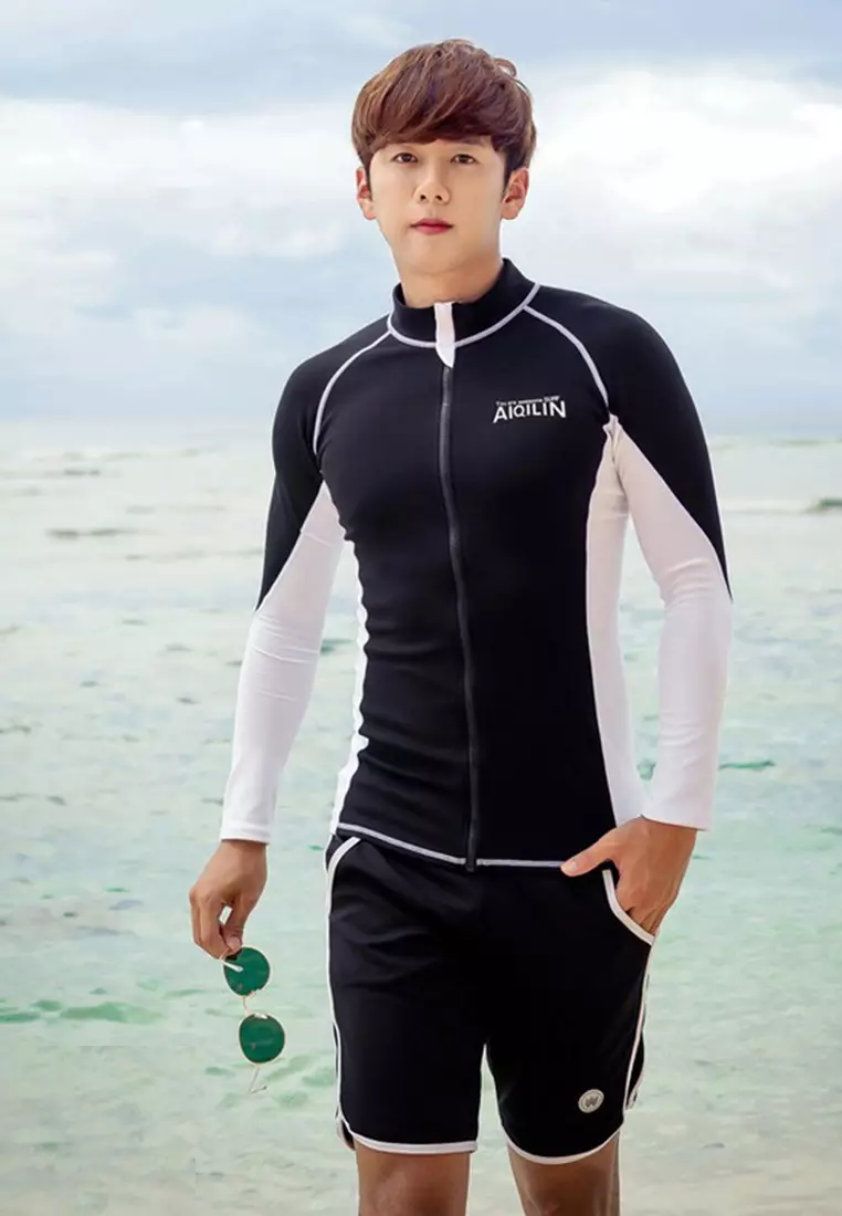 Buy LYCKA LLL3024 Korean Style Men Rash Guard 2-Pieces Set Multi 2025 ...