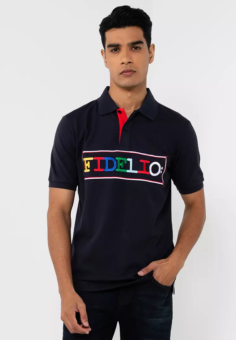 Buy Fidelio Signature Logo Embroidery Polo Shirt 2024 Online | ZALORA ...