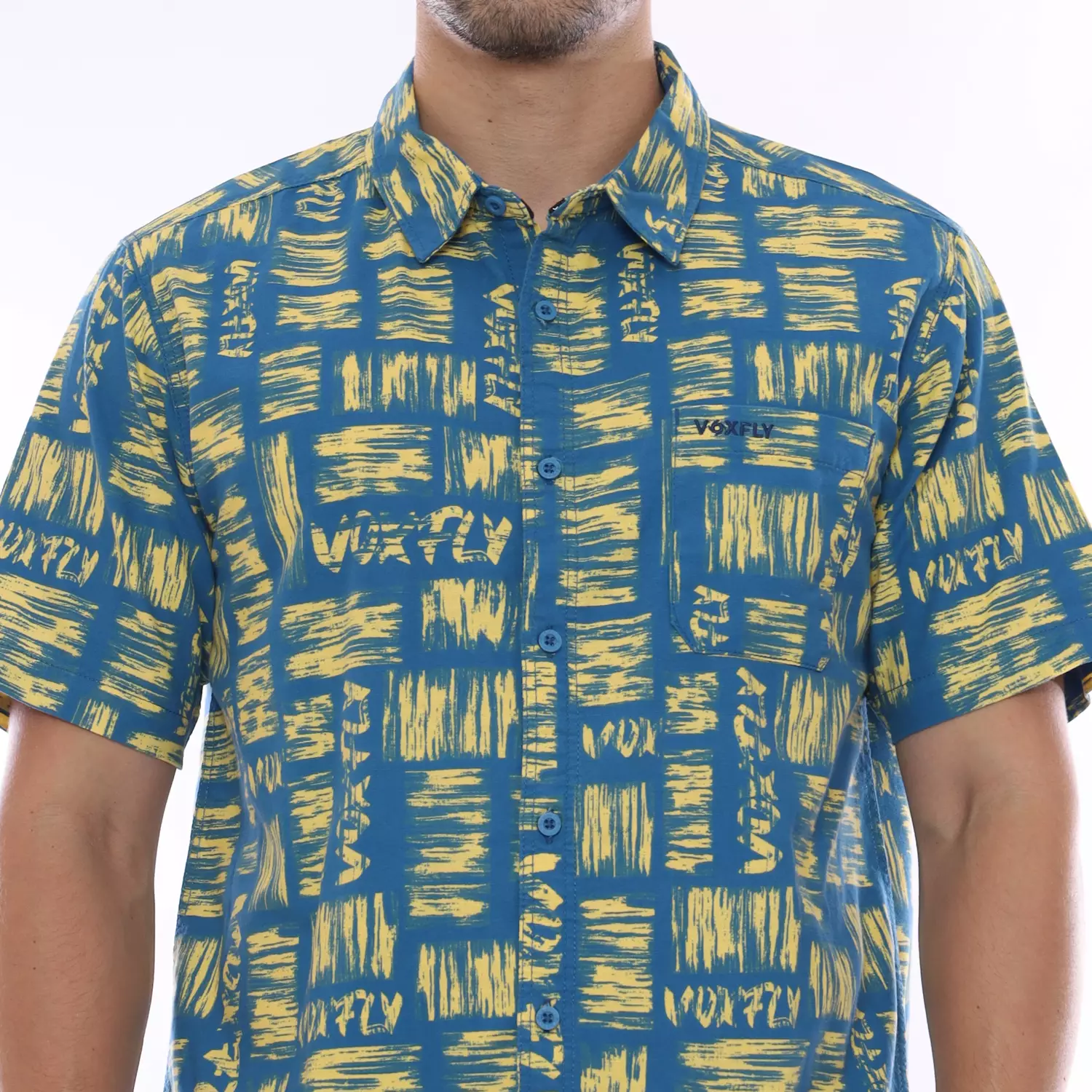 Jual Voxfly Voxfly Kemeja Lengan Pendek Pria Scratch Yellow Men Shirt ...