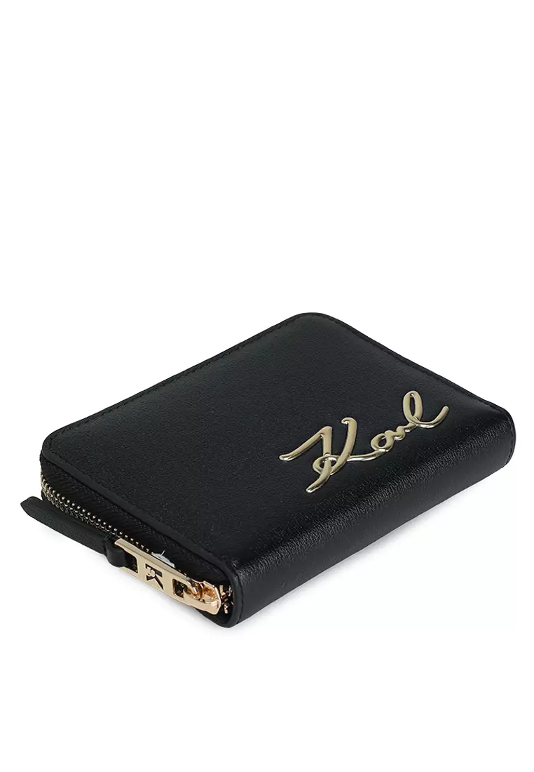 KARL LAGERFELD Signature 2.0 Medium Zip Wallet 2025 | Buy KARL ...