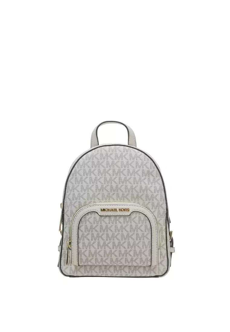 Jual Michael Kors Jaycee Mini Pebbled Leather Backpack Cream Multi ...