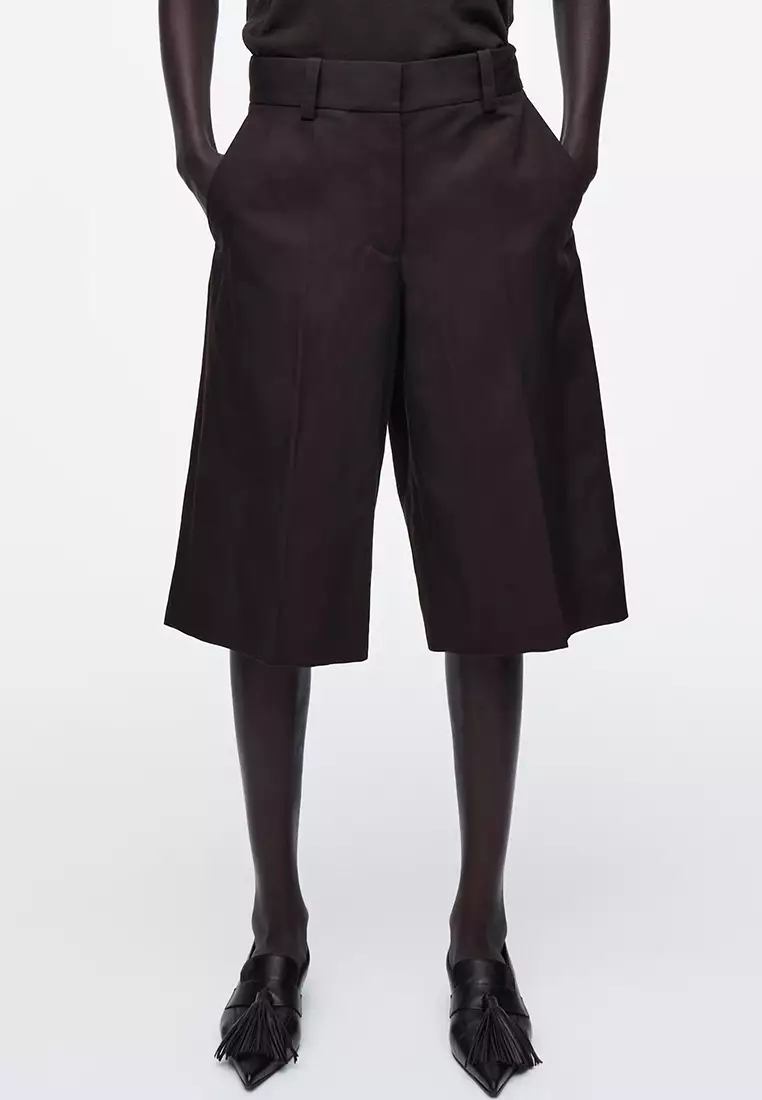 Buy COS Tailored Linen-Blend Longline Shorts 2025 Online | ZALORA ...