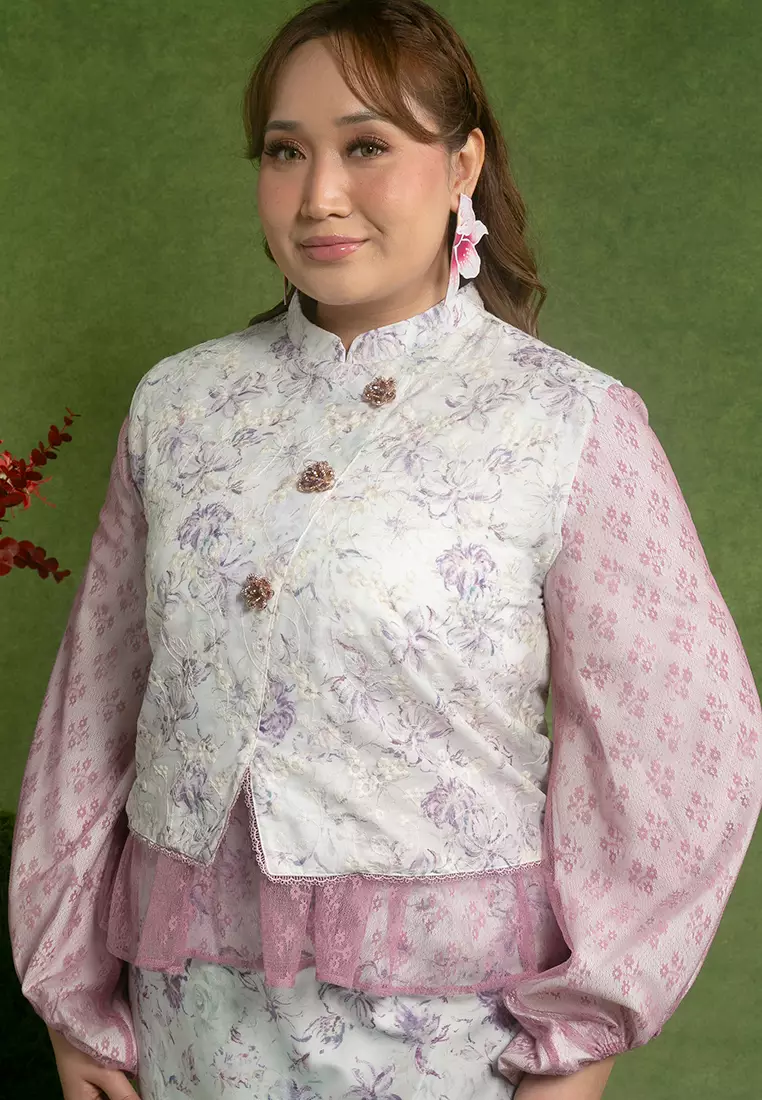 Buy Lubna Hana Plus Kurung Modern Embroidered Set 2026 Online | ZALORA