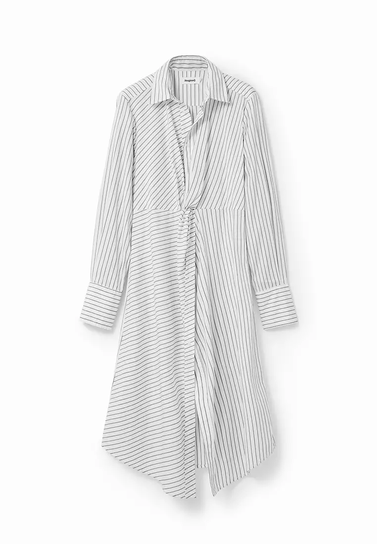Jual Desigual Desigual Woman Striped Midi Shirt Dress Original 2025