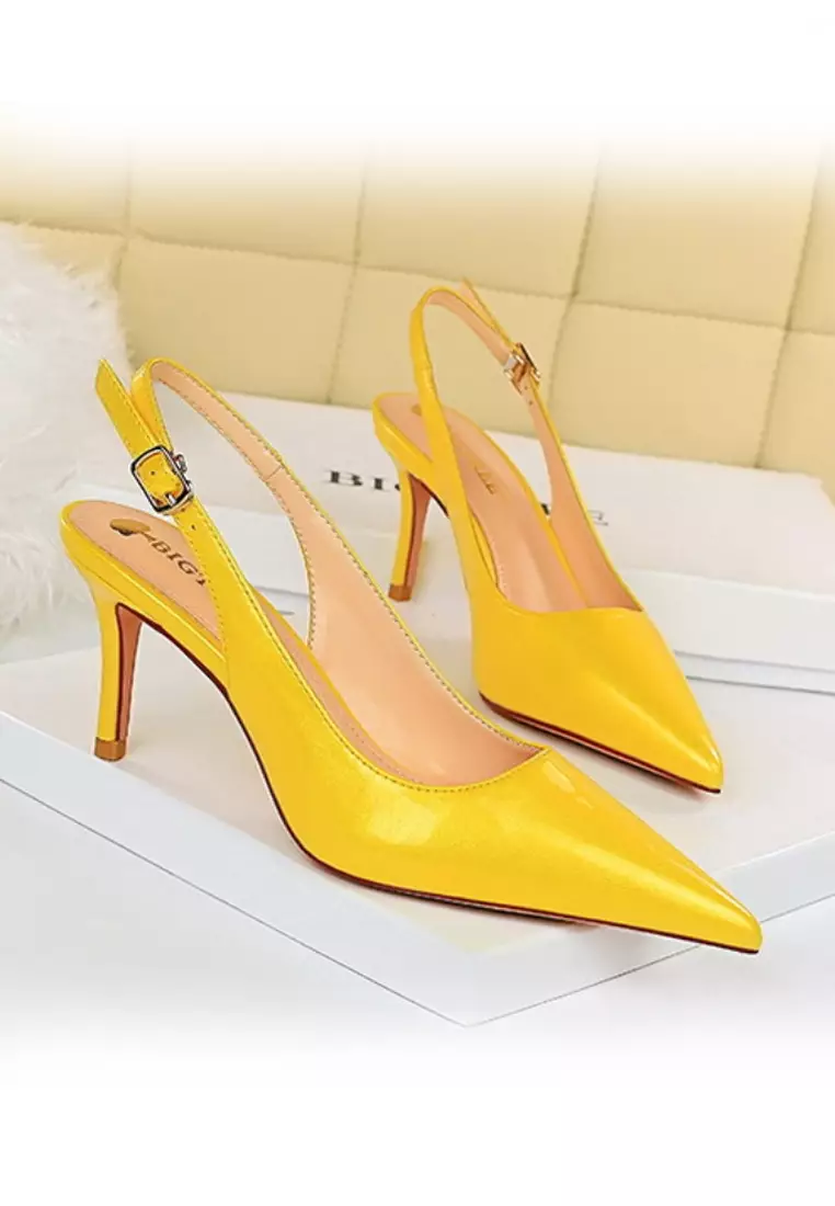 Buy Twenty Eight Shoes VANSA Simple Pointed Ankle Strap Mid-Heel Shoes ...