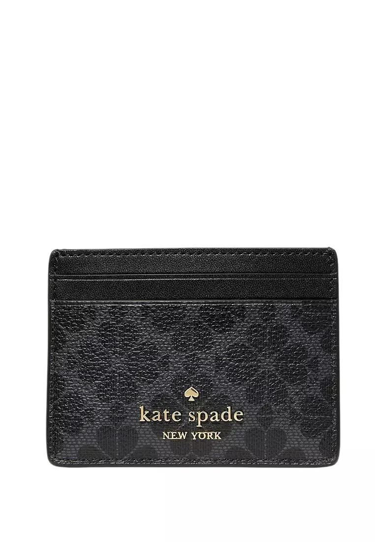 Buy Kate Spade Spade Flower Small Slim Card Holder - Black 2026 Online ...
