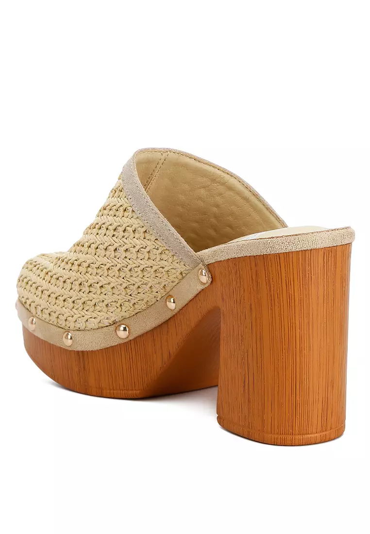 Buy Rag & CO Natural Raffia Platform Clogs 2025 Online | ZALORA Philippines