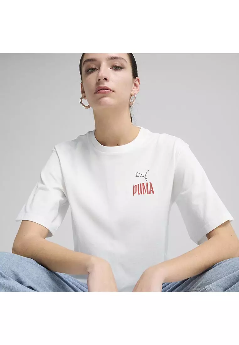 Buy PUMA Wardrobe Ess Graphic Tee 2025 Online | ZALORA