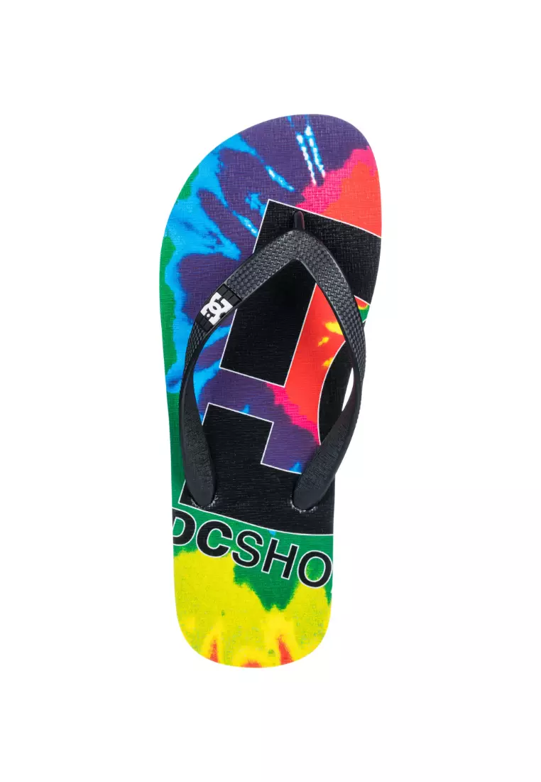 Buy DC Shoes Mens Spray Graffik Basic Flip Flops 2026 Online | ZALORA