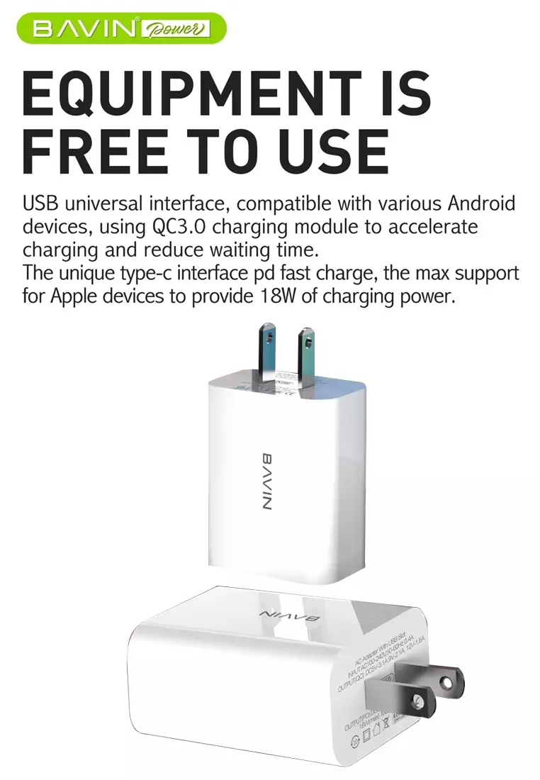 Buy BAVIN PC350 20W PD Fast Charger Phone Charger Adapter for iPhone 12 ...