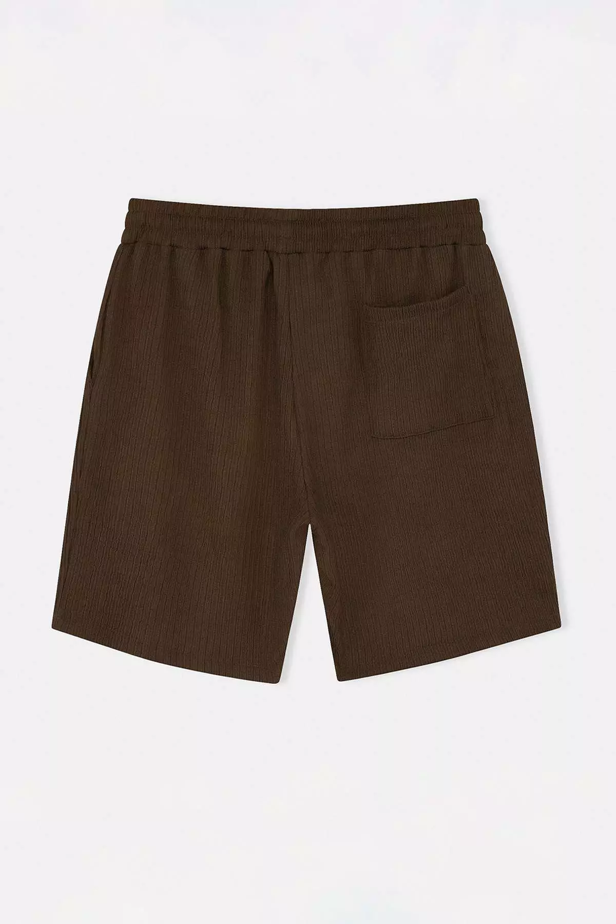 Buy Trendyol Brown Regular/Normal Cut Textured Wrinkled Shorts ...