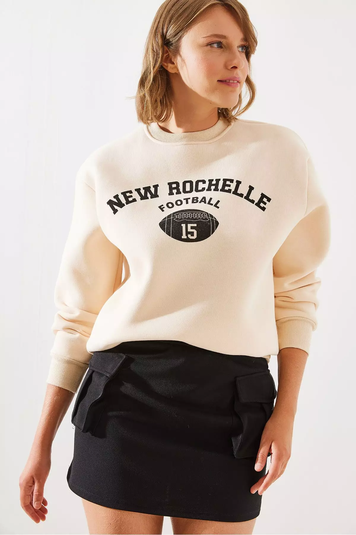 Bianco Lucci Women's Triple Thread Raised Rochelle Text Printed ...