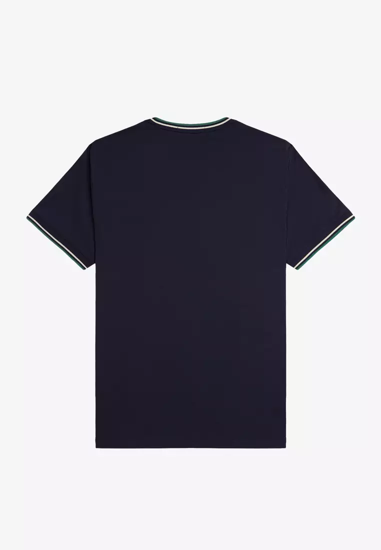 Buy Fred Perry Fred Perry M1588 Twin Tipped T-Shirt (Dark Carbon ...