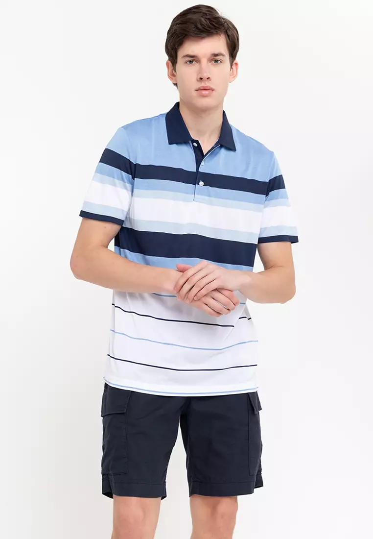 Buy Jack Nicklaus Bold Chest Stripe Polo Blue Robin 2024 Online ...