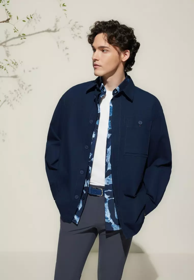 Buy G2000 G2000 Cotton Ribstop Relax Fit Overshirt Jacket 2026 Online ...