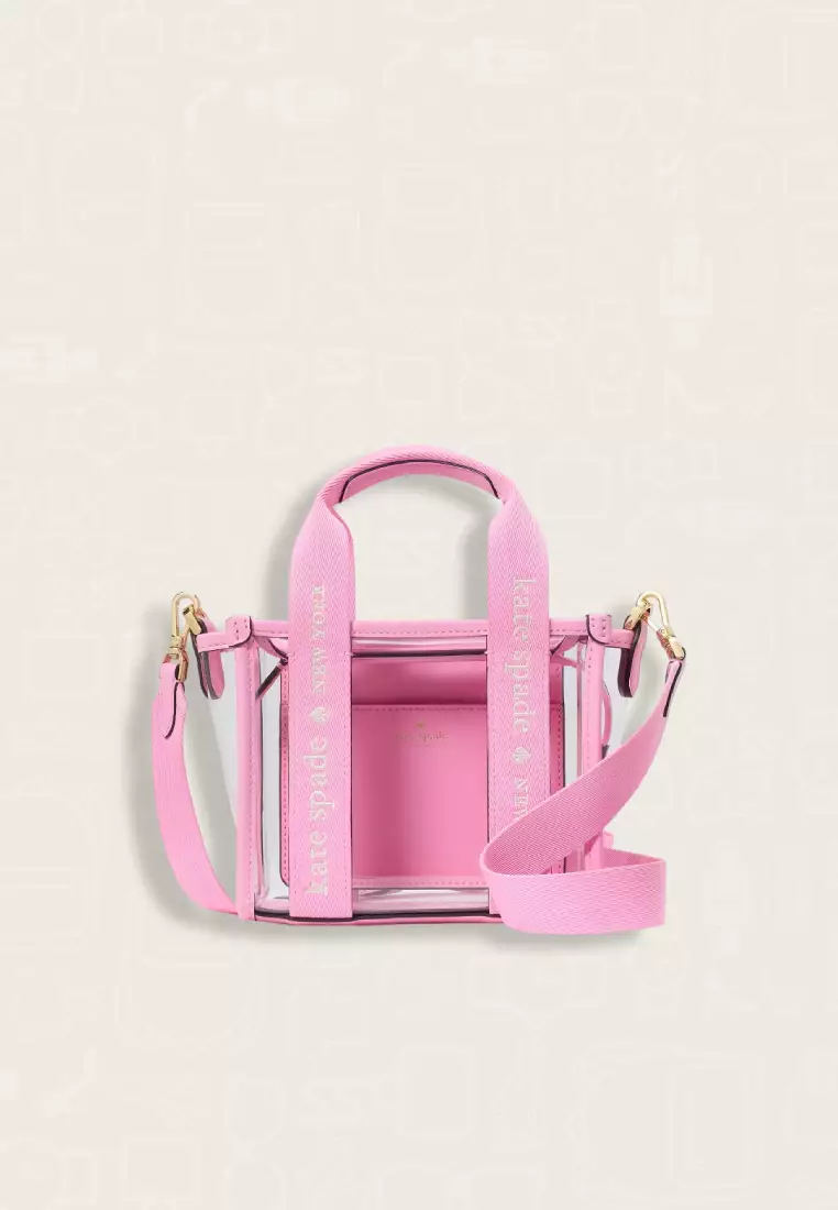 Jual Kate Spade Kate Spade Kip Clear Mini Tote Surf Pink Original 2025 ...