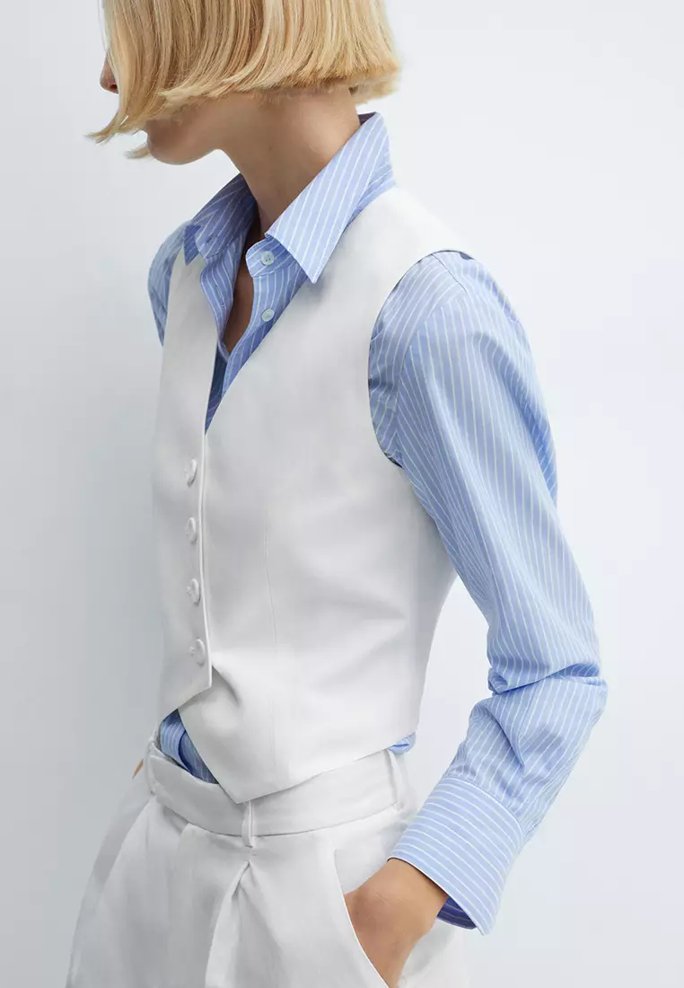 Jual Mango Cross Buttons Suit Waistcoat Original 2025 | ZALORA Indonesia