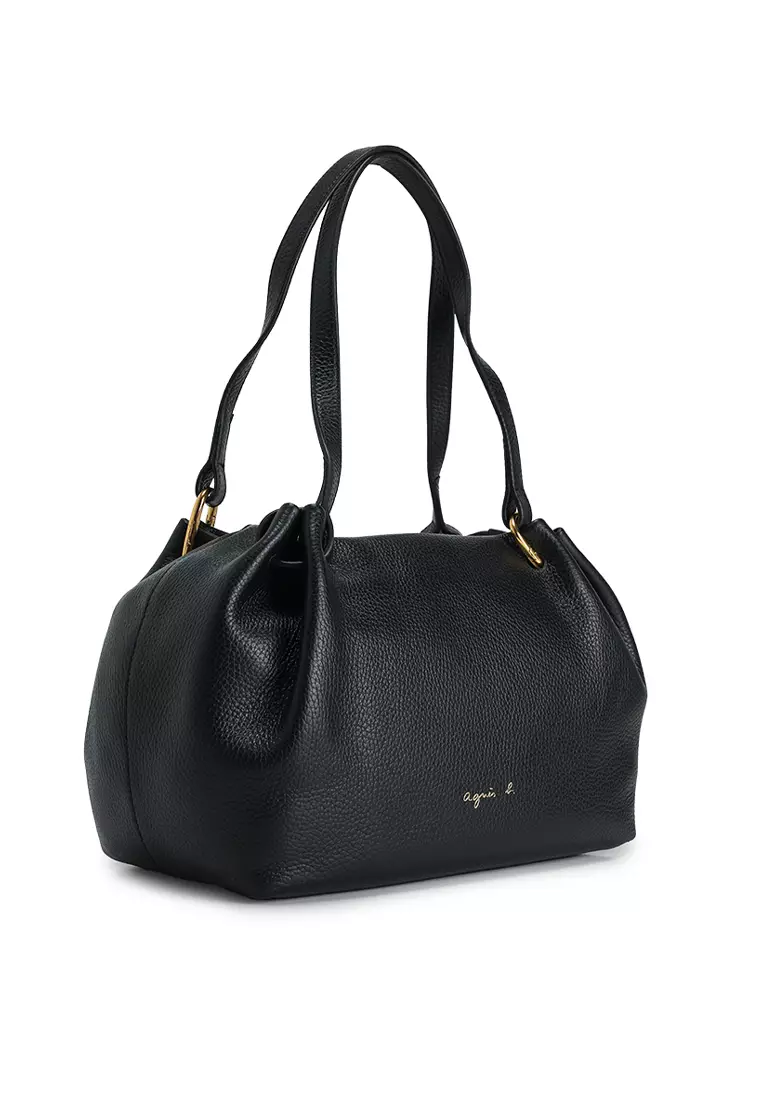 Jual agnès b. Leather Shoulder Tote Bag Original 2025 | ZALORA Indonesia