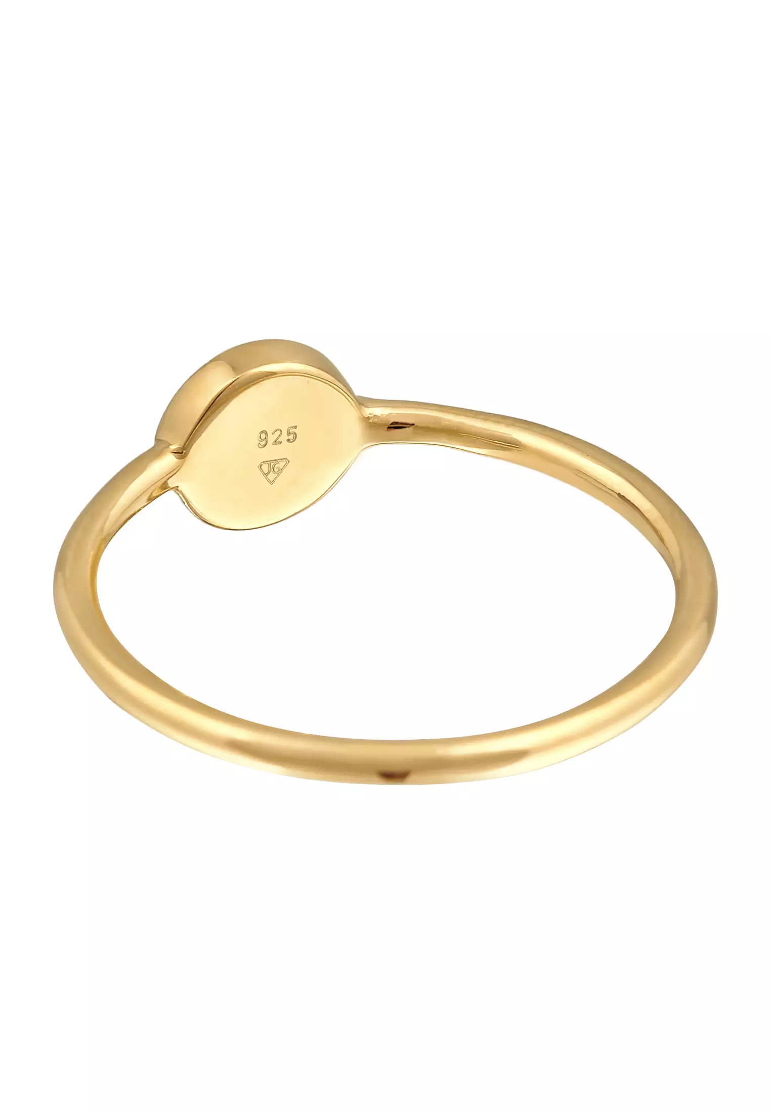 Buy ELLI GERMANY Mint Green Enamel Ring – Gold-Plated Silver 2026 ...