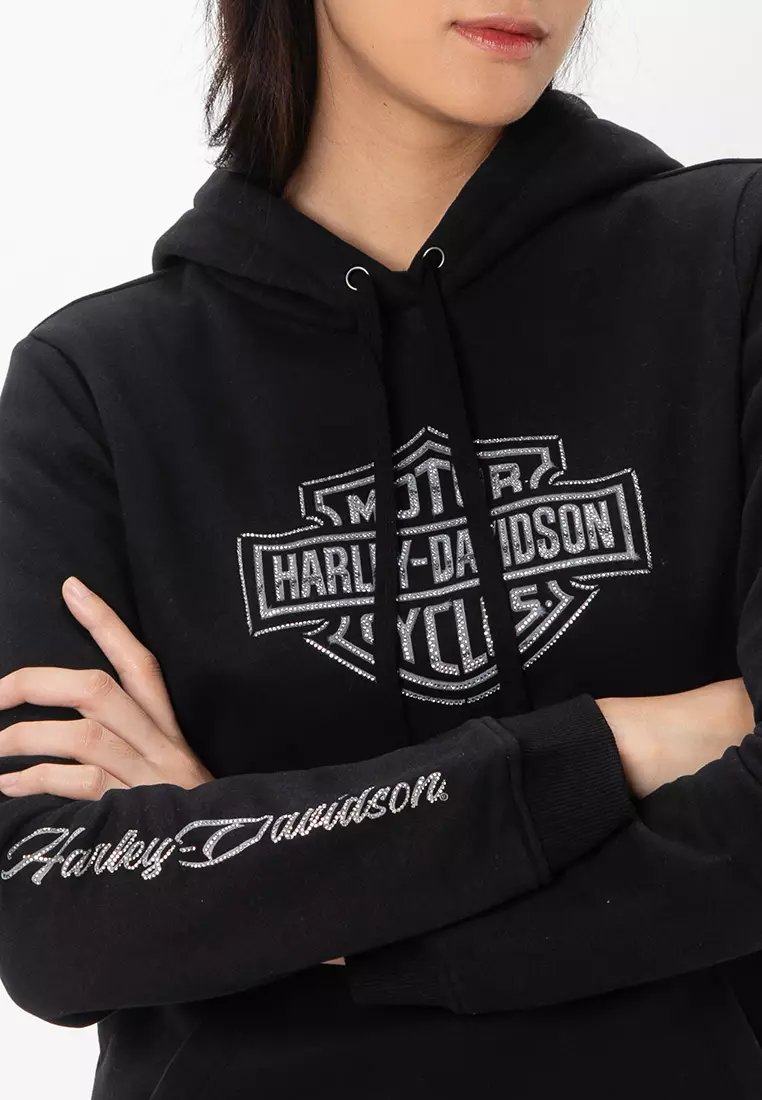 Buy Harley-Davidson Harley-Davidson® Essential Bling Pullover Fleece Hoodie 2025 Online | ZALORA