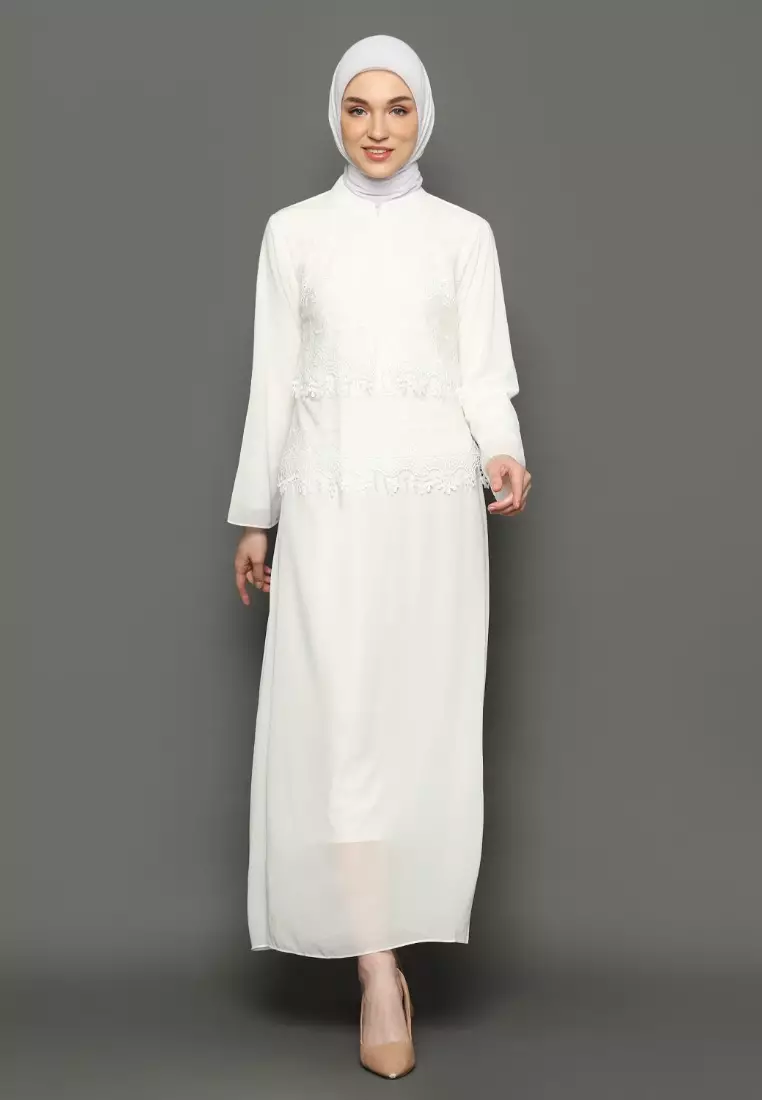 Jual FAME Gamis A-Line Wanita Broken White - 9911062 Original 2024 ...