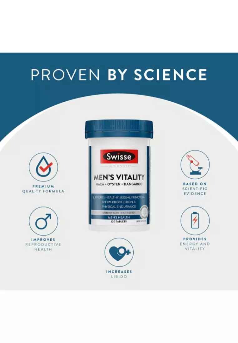 Buy SWISSE SWISSE- MEN'S VITALITY 120 TABLETS 2025 Online | ZALORA